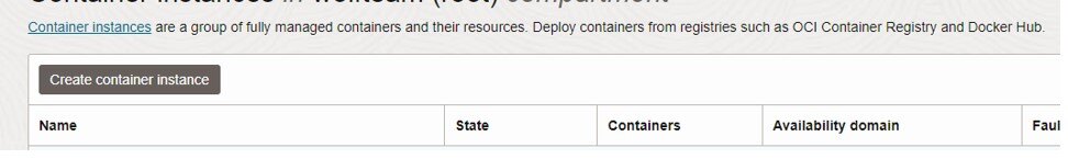 Deploying a .NET core app on OCI (Container instance)